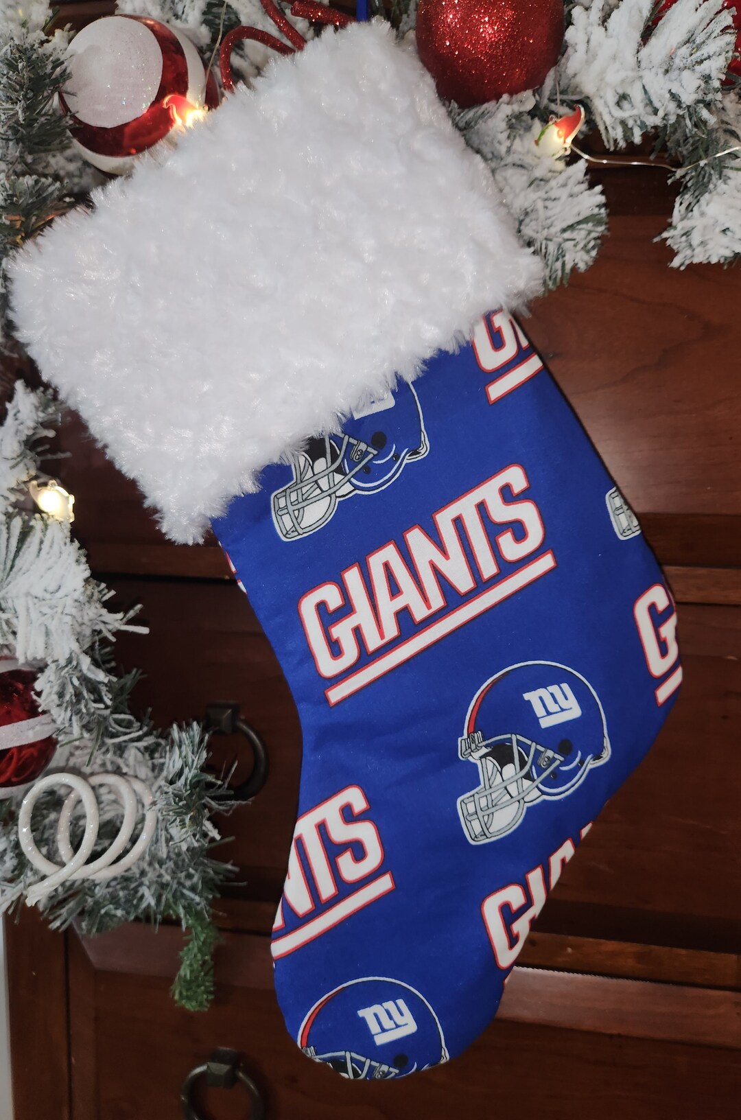 New York Giants Football Team Quilted Lined 16in Tall Personalized ...