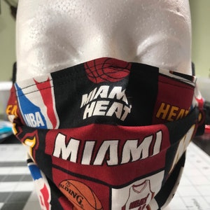 Miami Heat NBA Basketball Team 100 Percent Cotton Double Layer Washable ...