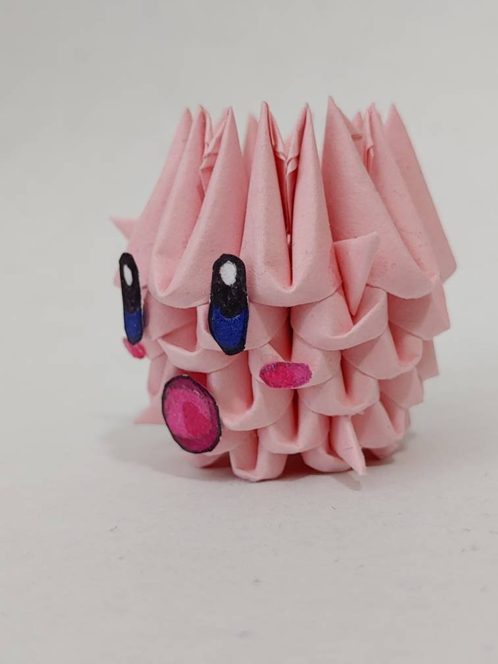 3D Origami Mini Kirby Model - Etsy