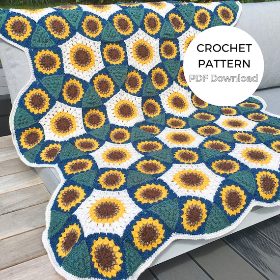 Sunflower Afghan Crochet Pattern