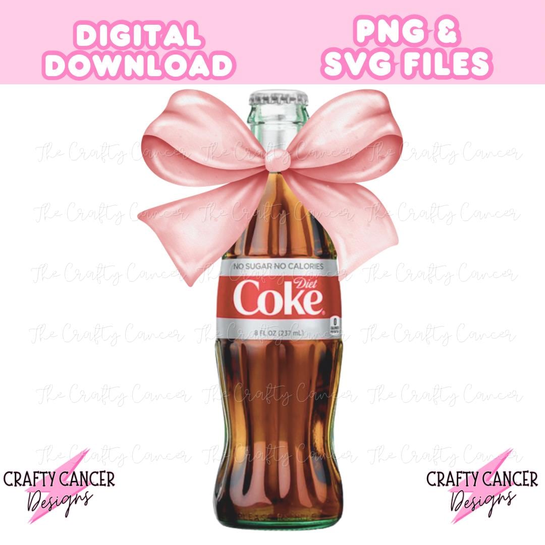 Diet Coke Bow PNG SVG File, Instant Download, T Shirt Image, Sticker ...