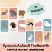 Printable Spanish Animal Flashcards, Instant Download, Digital Download ...