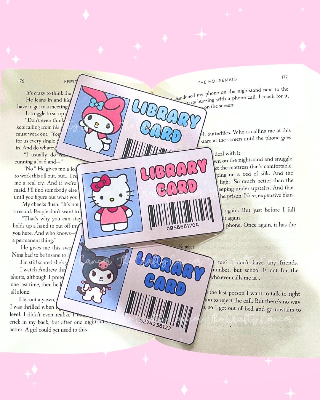 Sanrio Bookmark | Library Card, Melody, Kuromi, Hello Kitty - Etsy