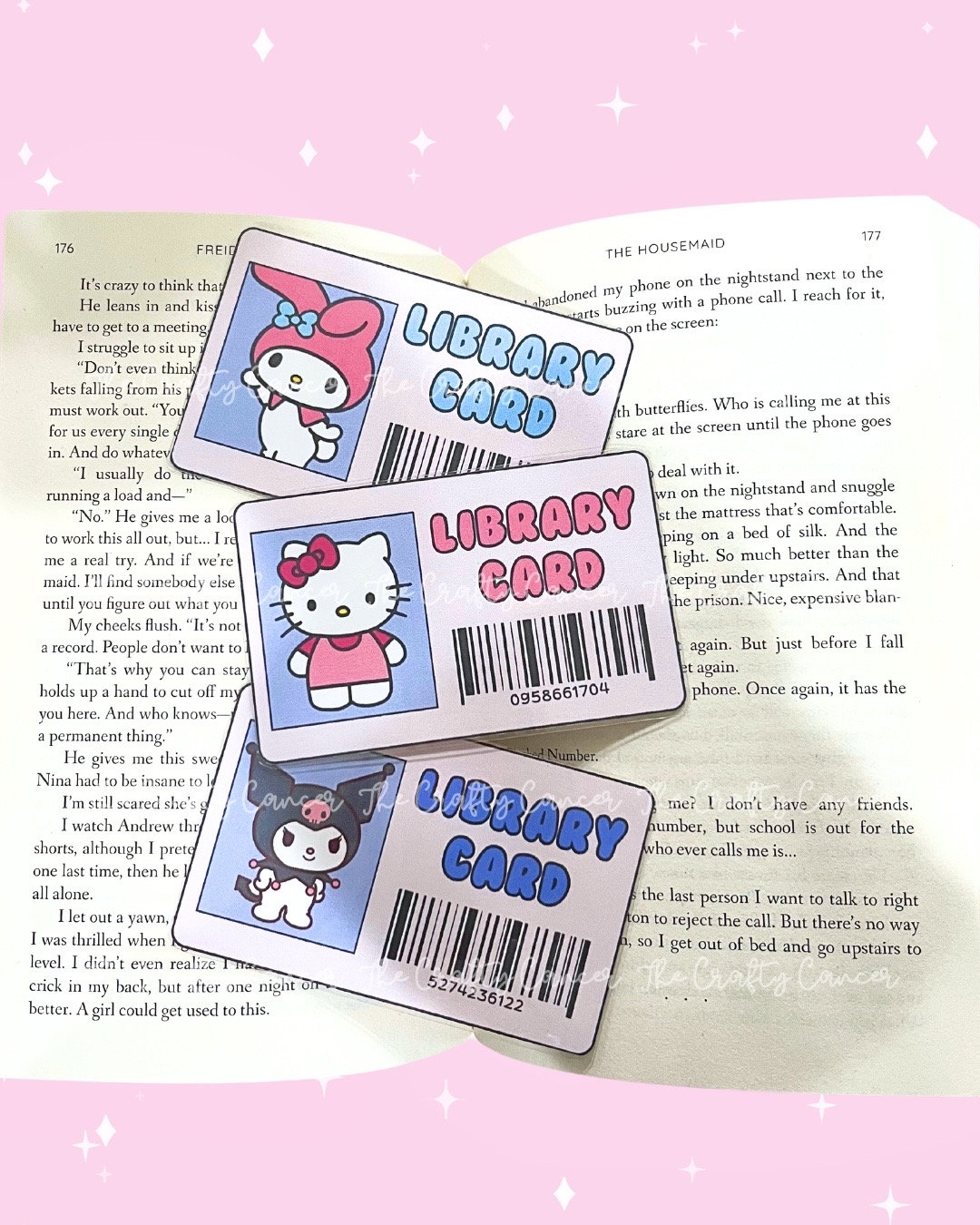 Sanrio Bookmark Library Card, Melody, Kuromi, Hello Kitty - Etsy