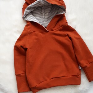 Hoodie mit Fuchsohren und Fuchsschwanz für Kinder aus weichem French ...