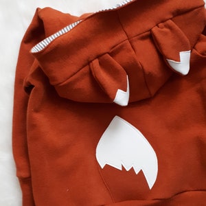Hoodie mit Fuchsohren und Fuchsschwanz für Kinder aus weichem French ...