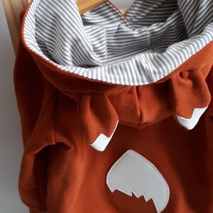 Hoodie mit Fuchsohren und Fuchsschwanz für Kinder aus weichem French ...