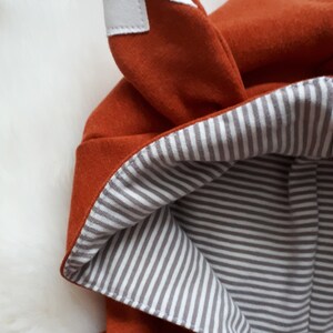 Hoodie mit Fuchsohren und Fuchsschwanz für Kinder aus weichem French ...