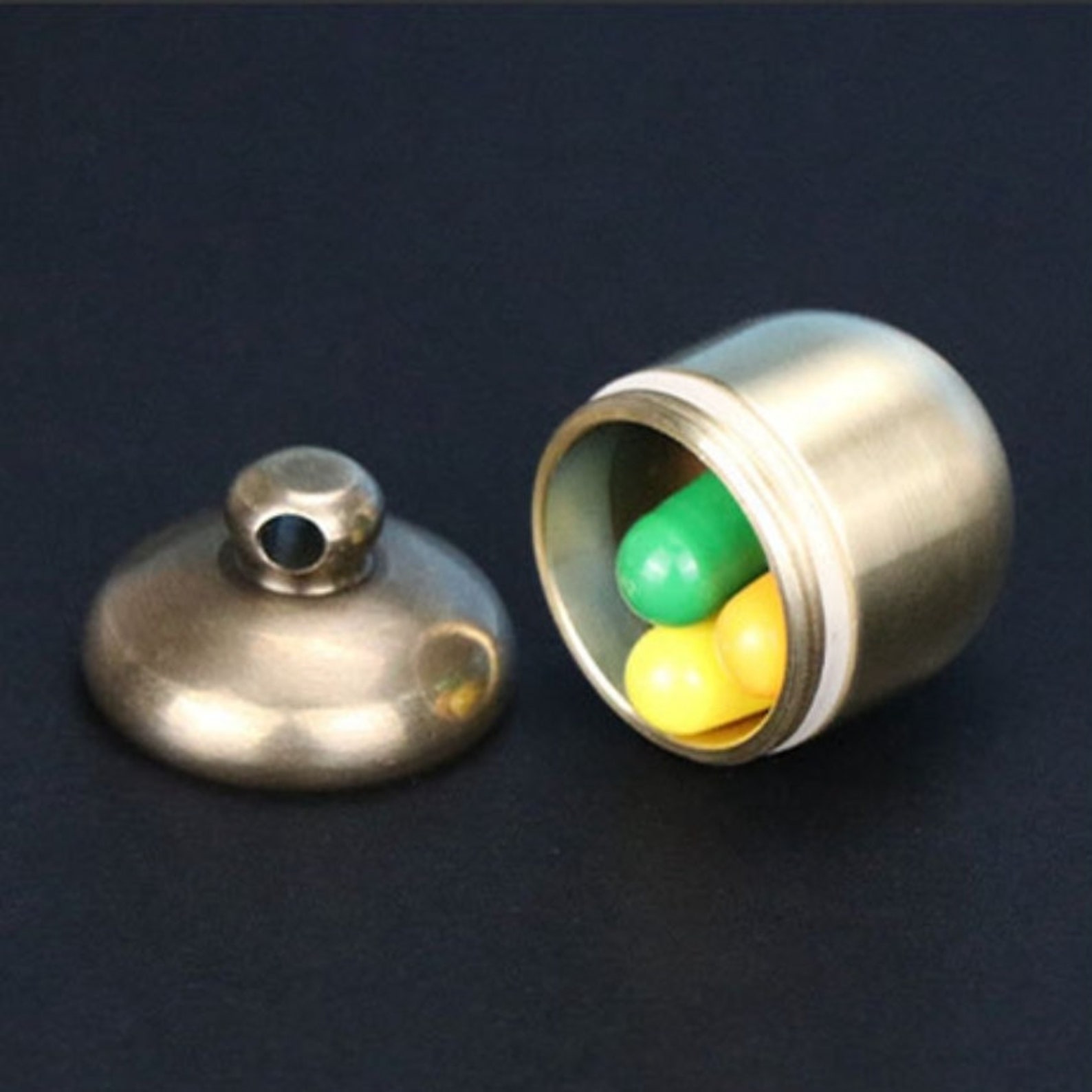 Waterproof Pocket Pill Case Mini Brass - Etsy