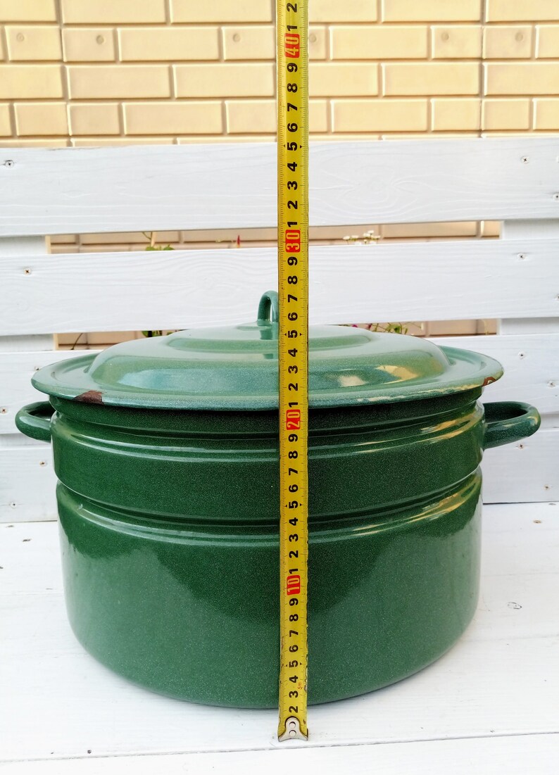 Vintage Soviet 1960s Green Huge / Giant / Large Enamel Pot / - Etsy