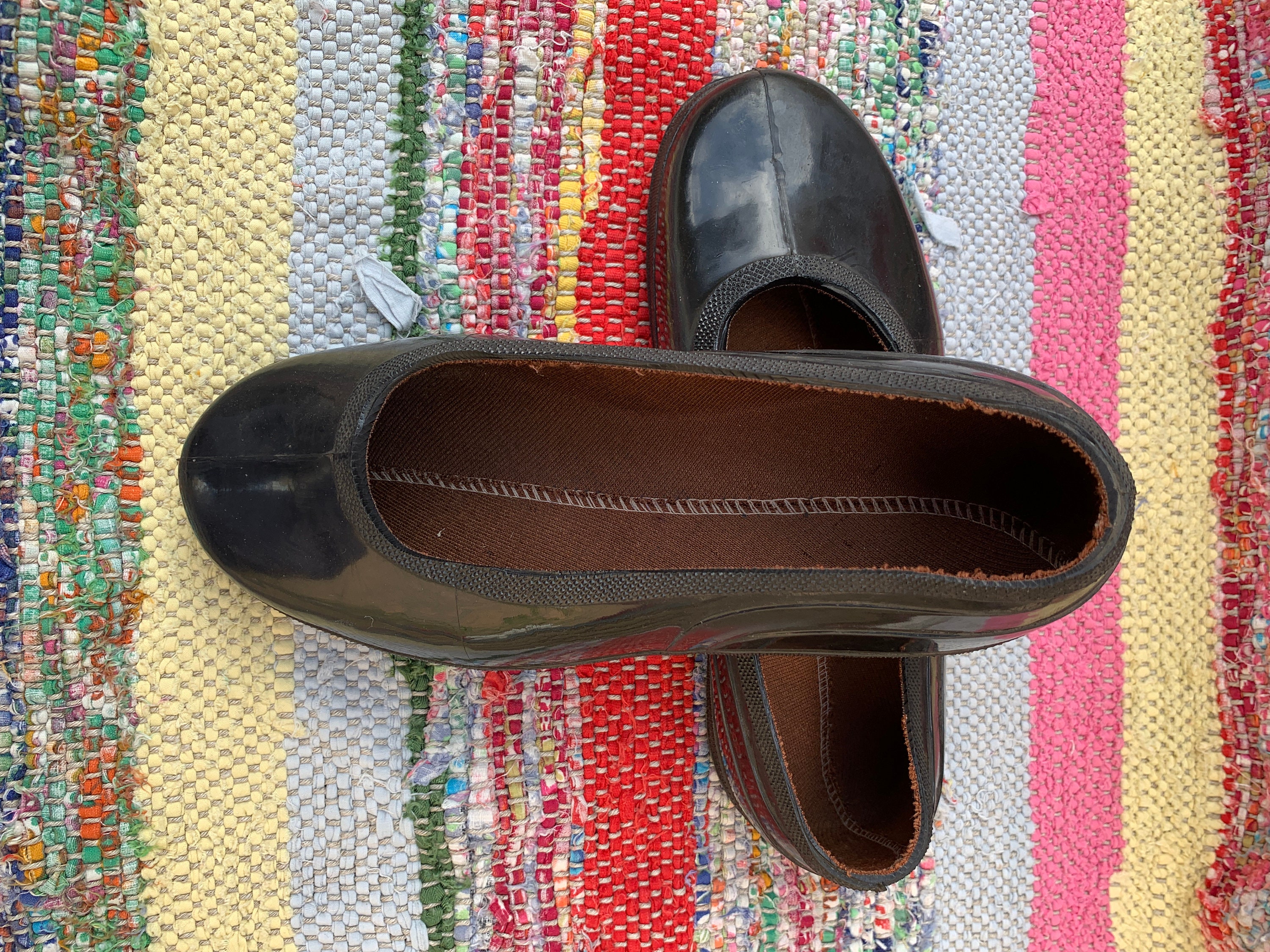 Soviet Galoshes Soviet Shoes Boots Made in the USSR Shoes Black Rubber ...