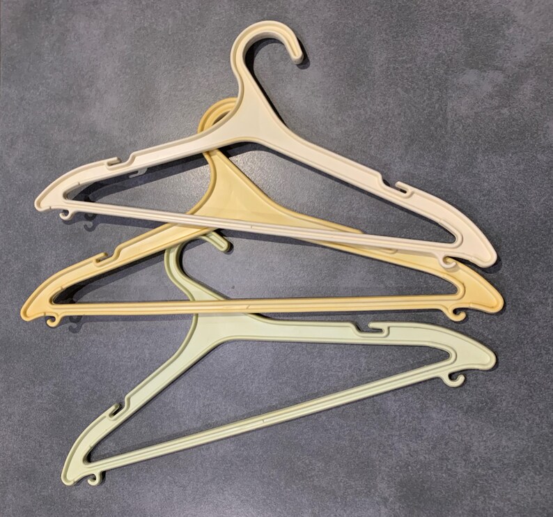 Vintage Soviet Plastic Hangers, Set of 3, Made in USSR 1970s, Retro ...