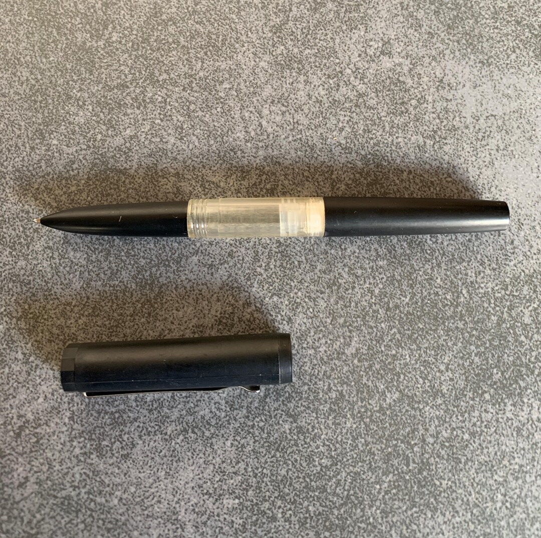Vintage Soviet Fountain Pen USSR 1980s | Black Plastic Body | Piston ...