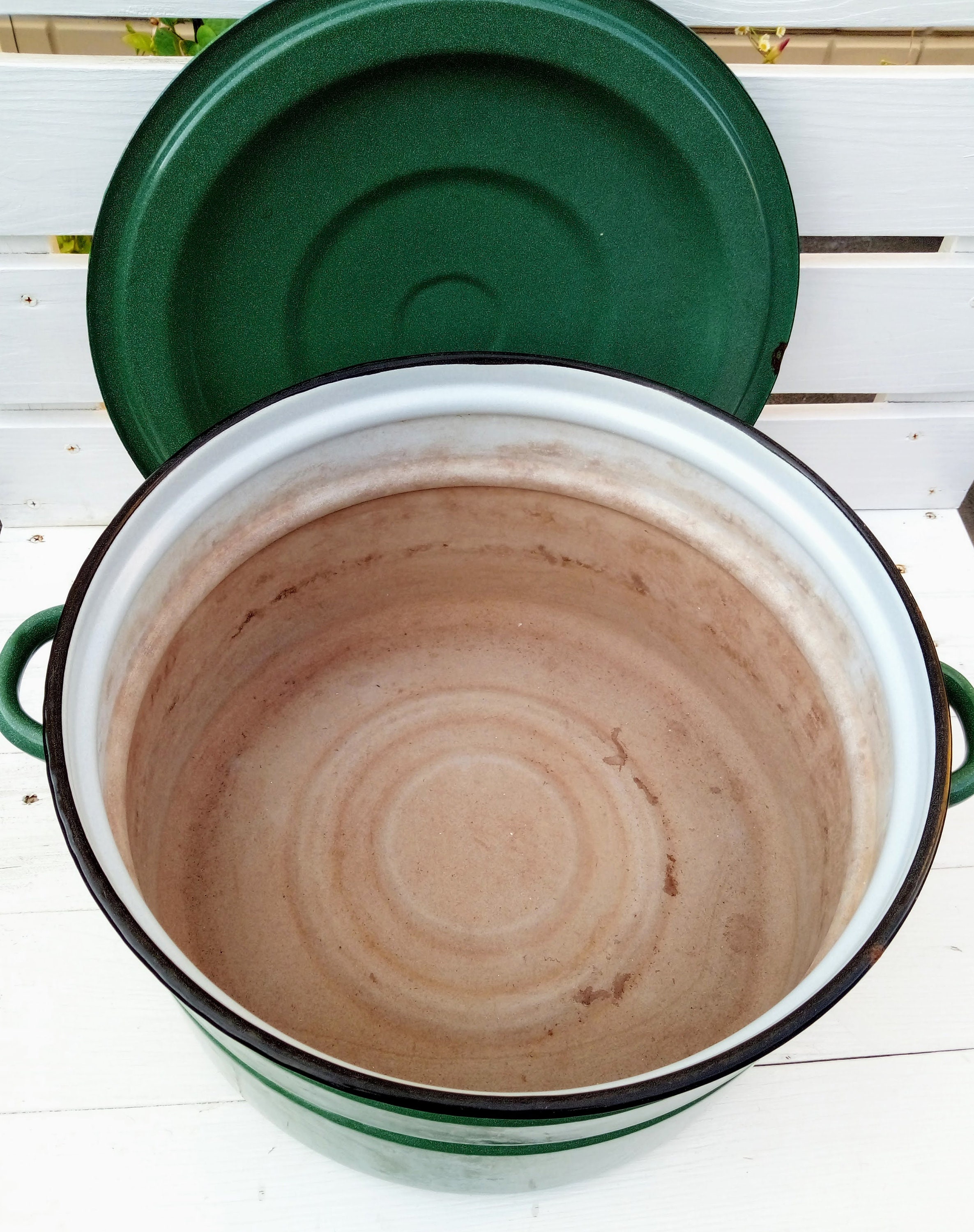 Vintage Soviet 1960s Green Huge / Giant / Large Enamel Pot / - Etsy