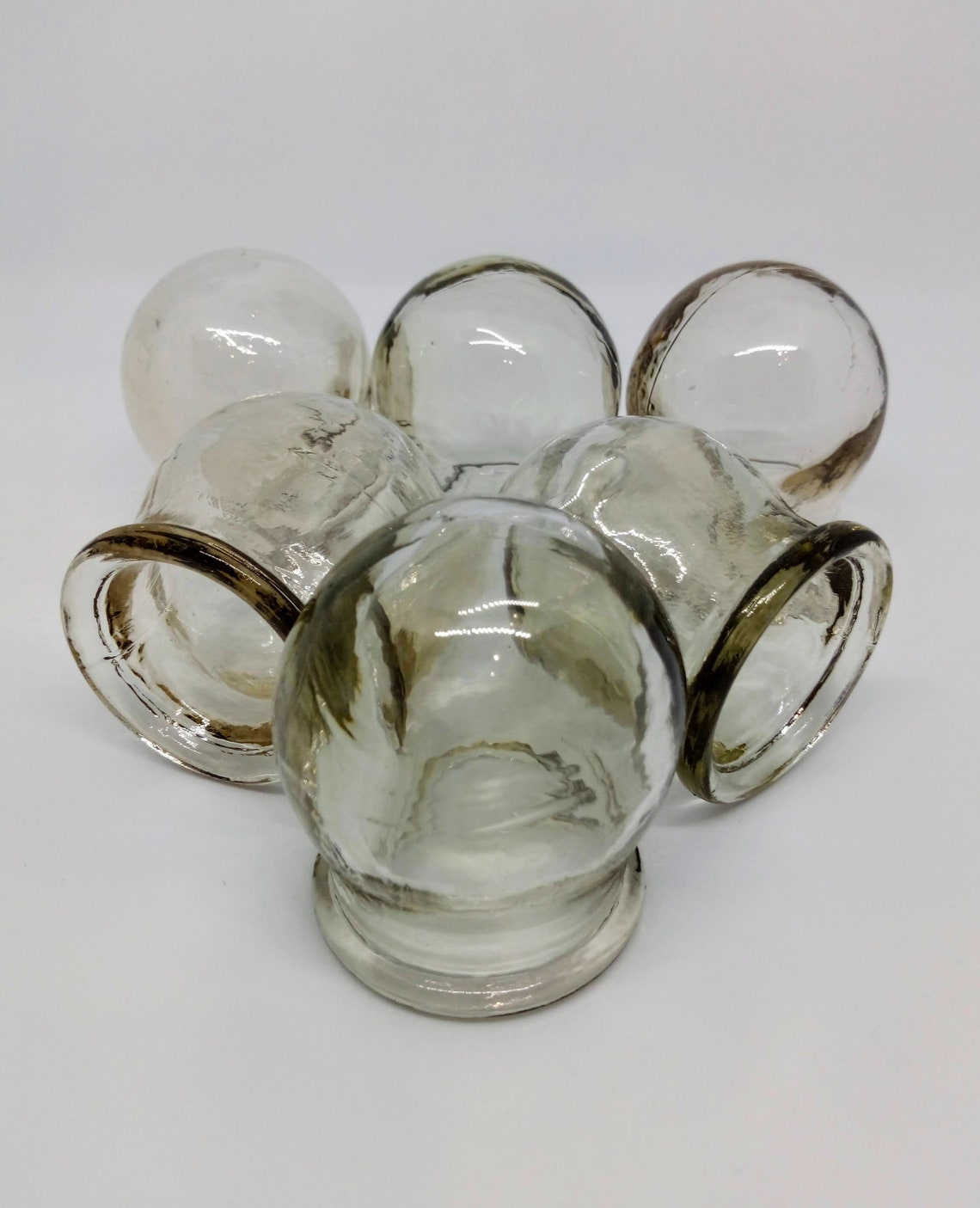 Set 6 pcs Glass Fire Cupping Set Medical Glass Cups Heated | Etsy