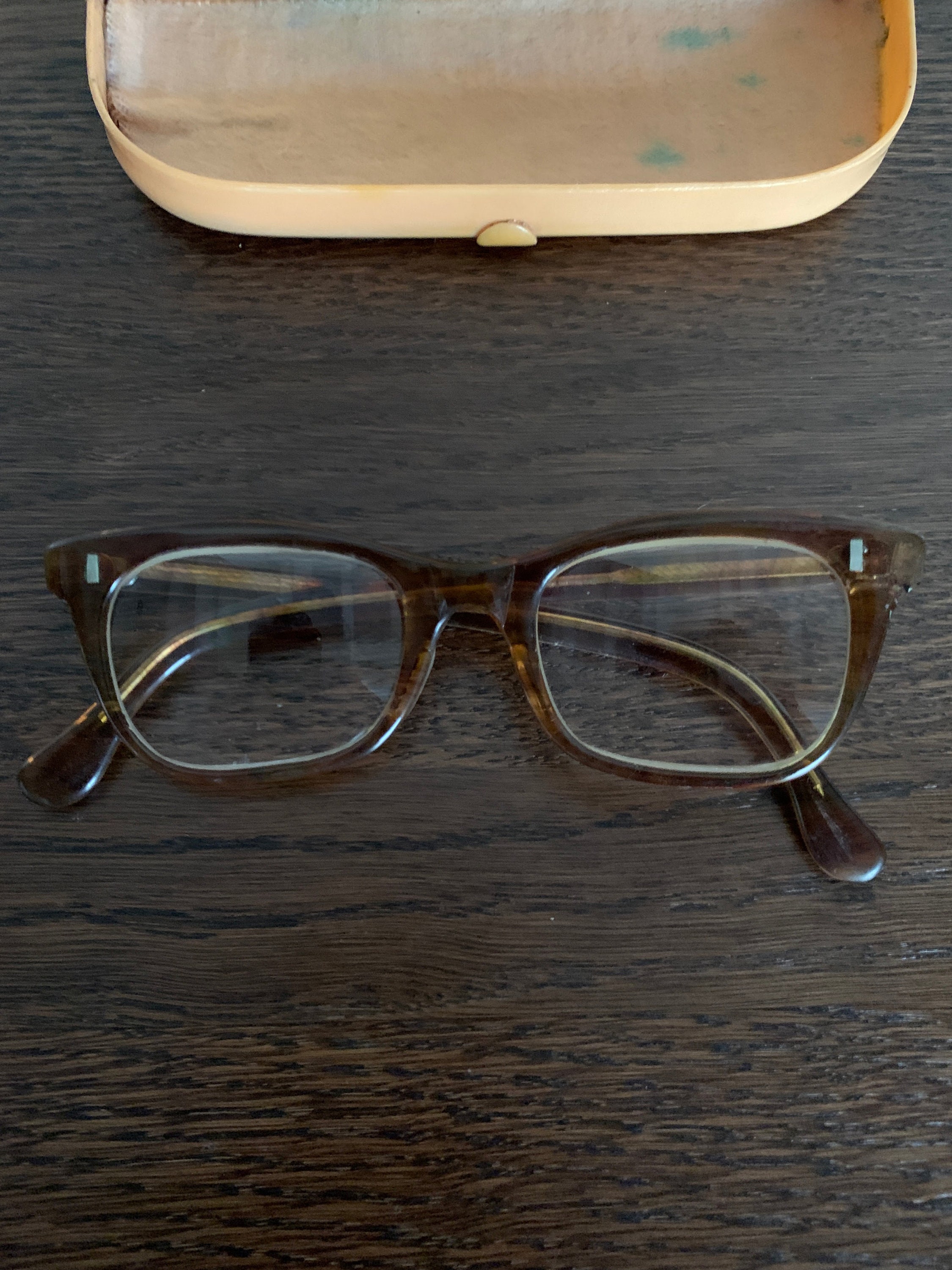 Vintage Grandma Eye Glasses With Case Glasses Costume Accessory