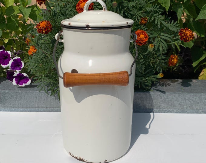 Soviet White Enamel Milk Can 3L. Vintage Retro Soviet Jug, 60s - Etsy
