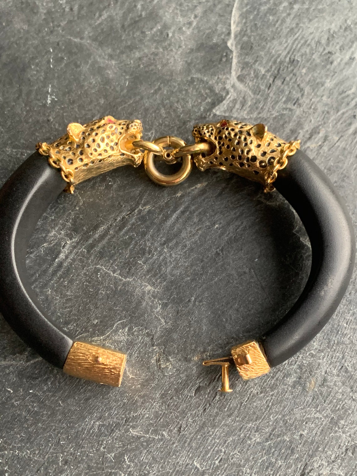 Butler and Wilson Vintage Bangle With Leopard Heads - Etsy