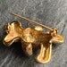 Sphinx Gold Vintage Teddy Bear Brooch With Crystal Set in the Eyes ...