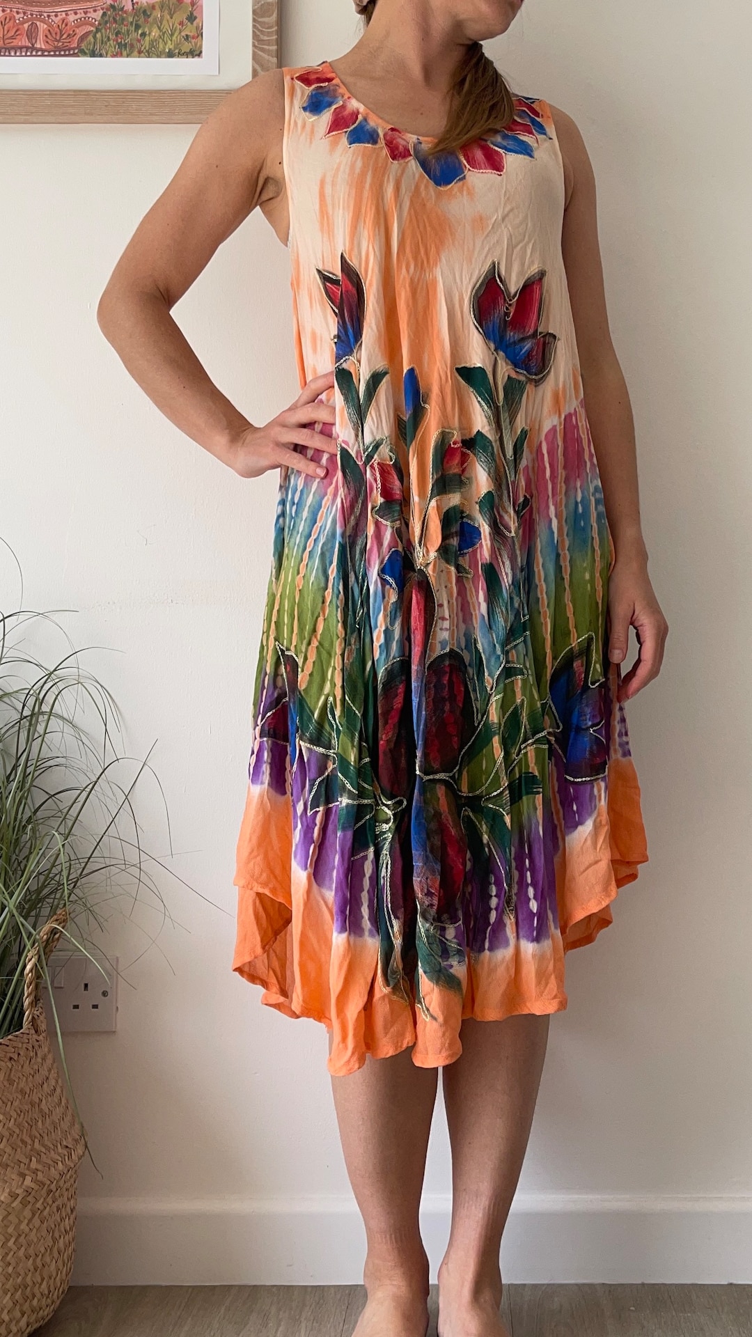 Made in India Rayon Summer Dress One Size - Etsy