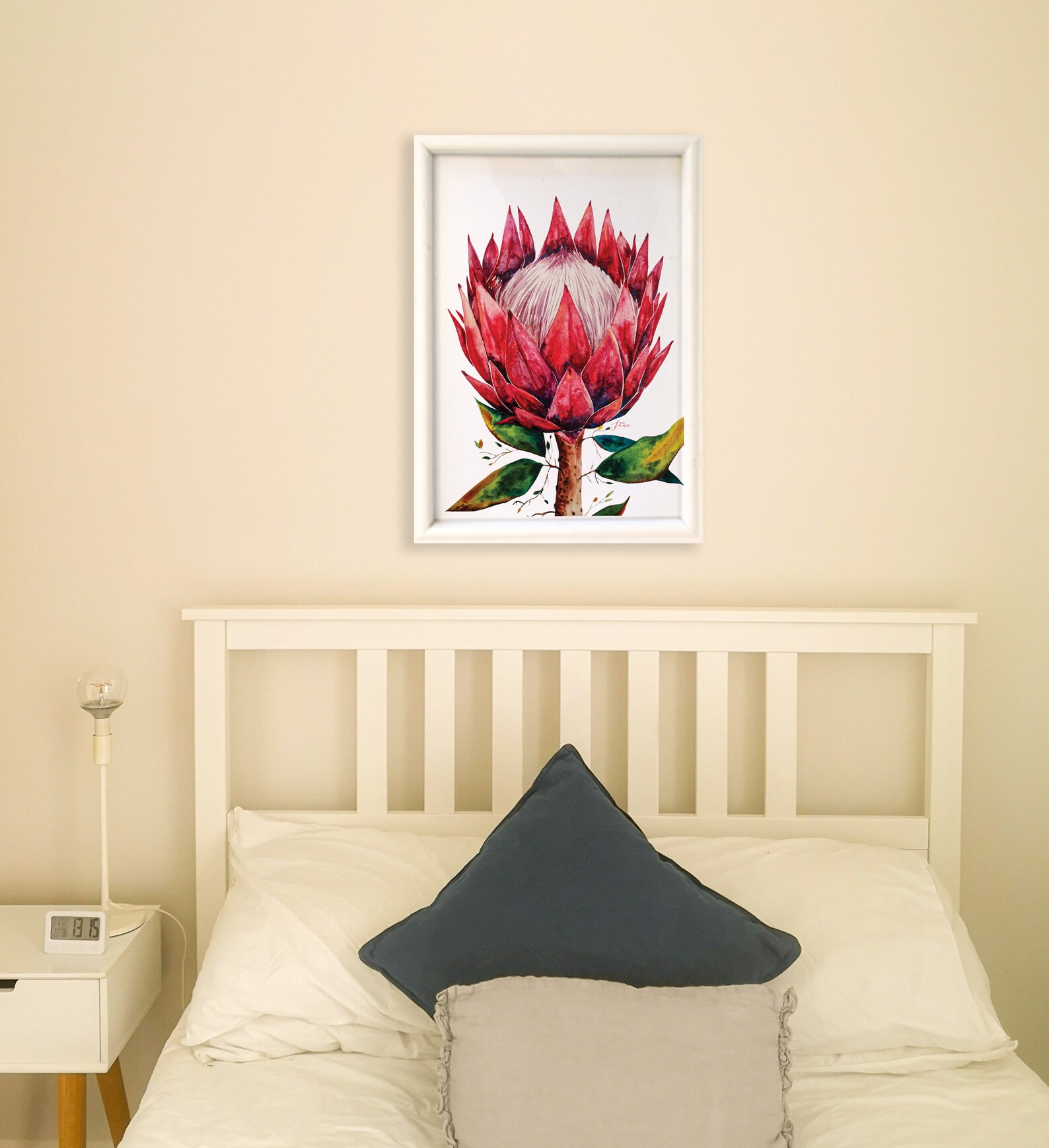 King Protea Print Watercolour Botanical Print Floral Print - Etsy