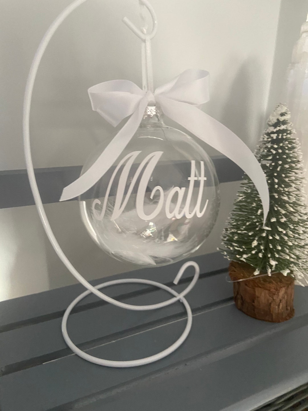 Fully Customisable. Personalised Large Fillable Bauble. 10cm. Christmas ...