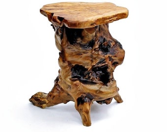 Teak Stump Side Table - Etsy