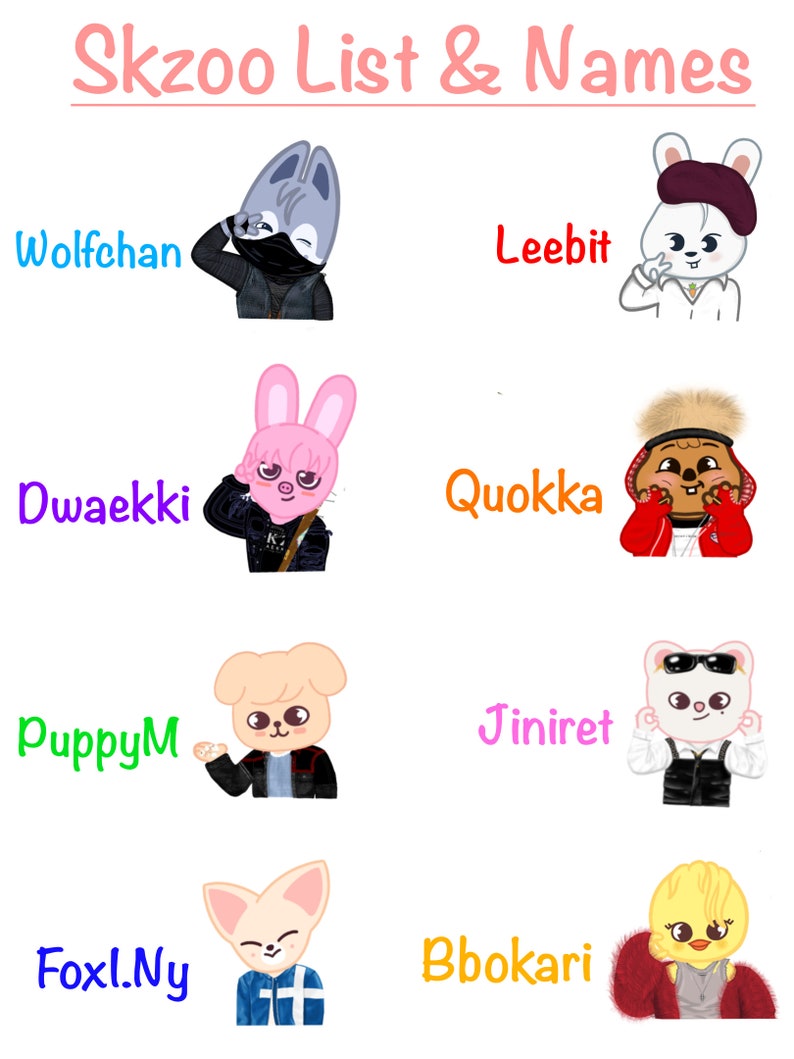 Straykids SKZOO Five Star Polaroids - Etsy