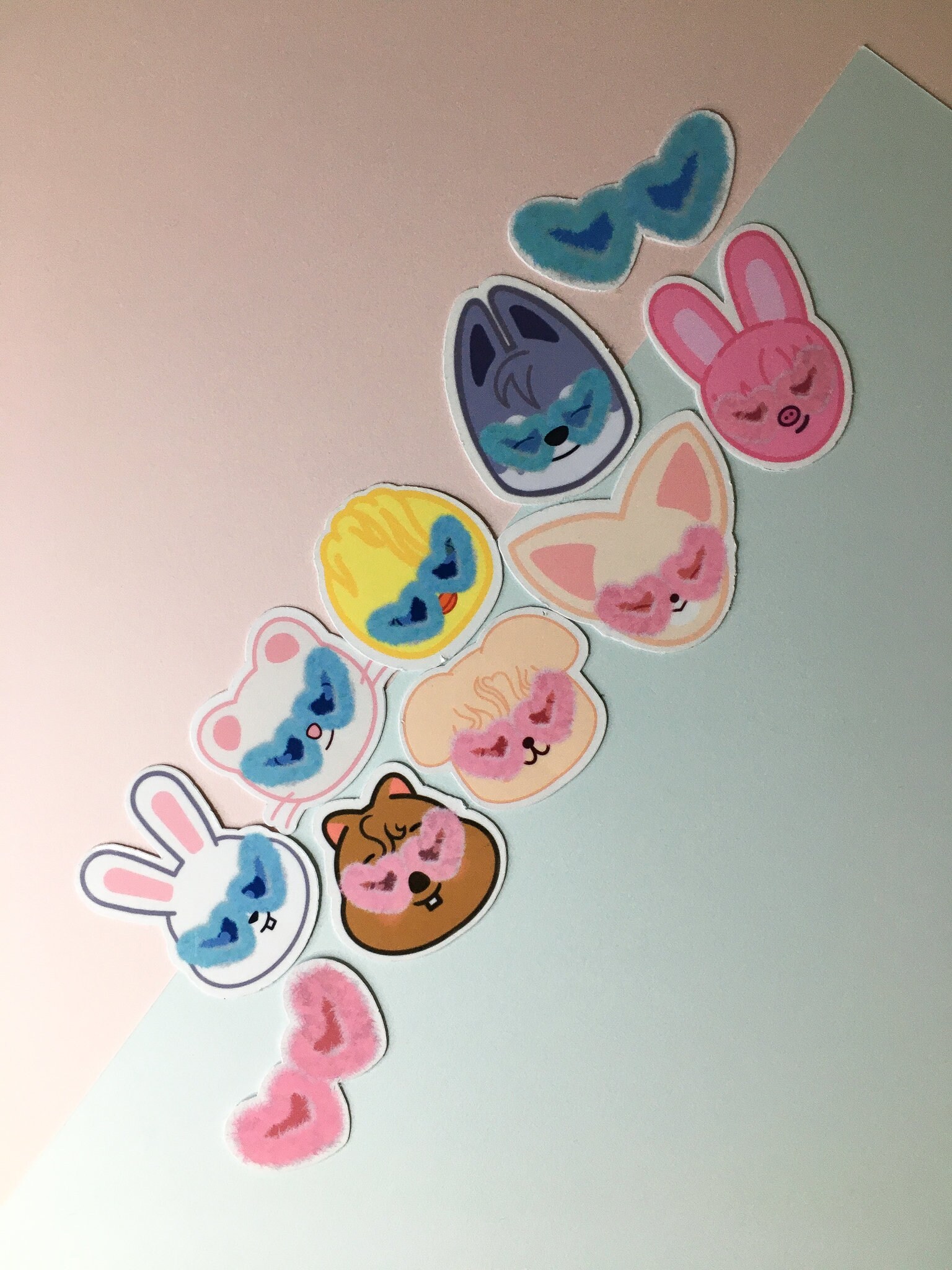 Straykids Skzoo Inspired Comflex Heart Glasses PACK - Etsy