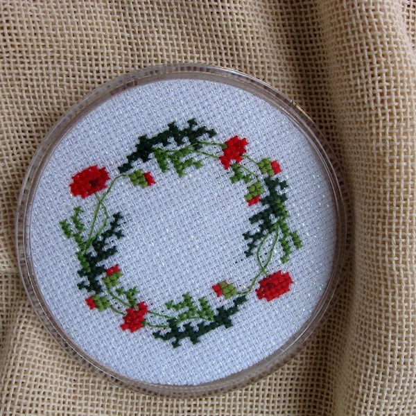 Cross Stitch Coaster - Etsy