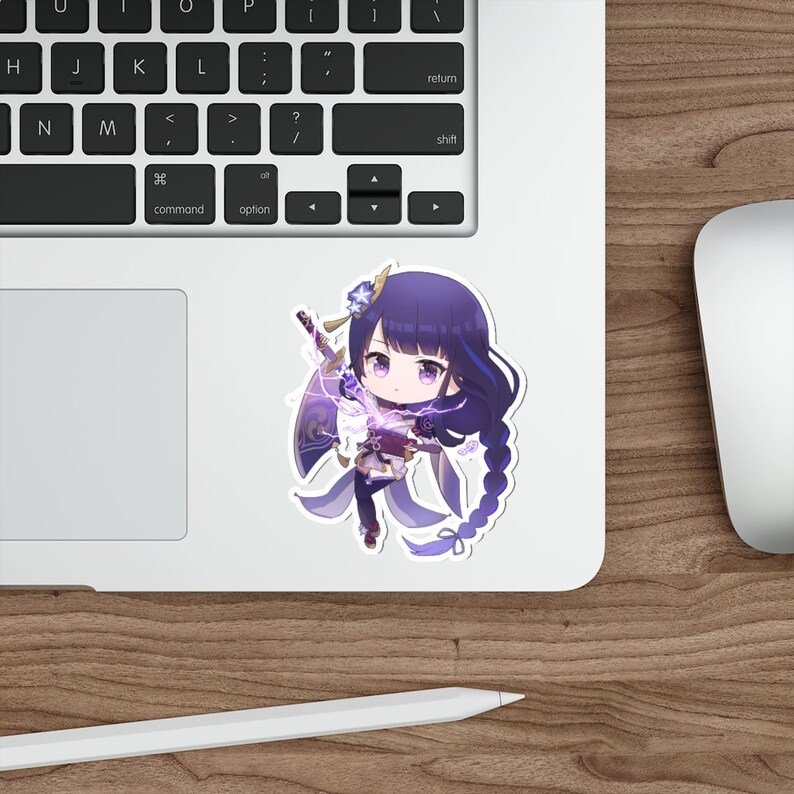 Raiden Shogun Genshin Impact Chibi Waterproof Sticker - Etsy Israel