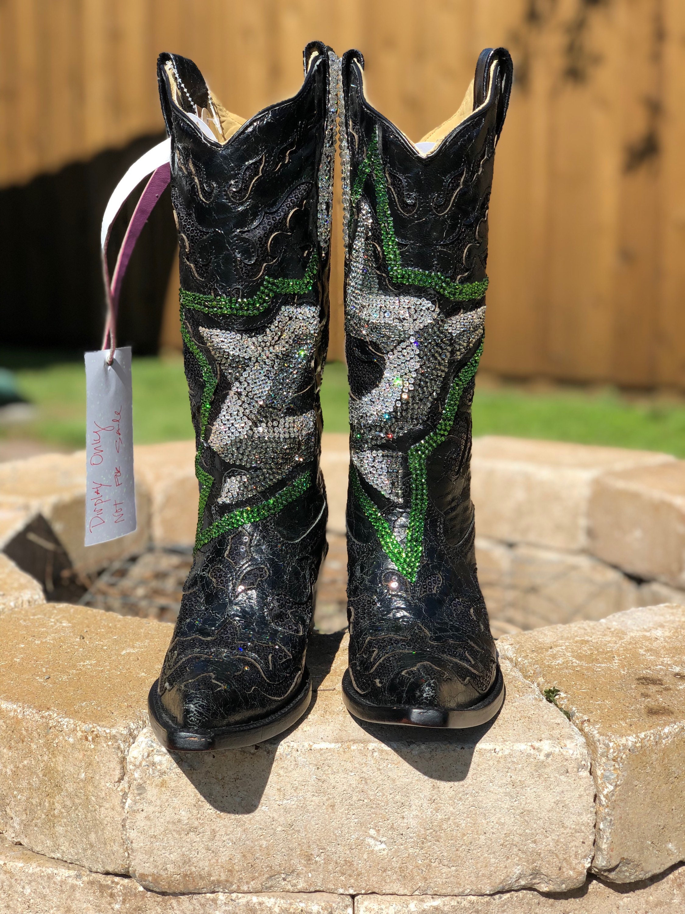Custom Cowboy Boots Encrusted With Swarovski Crystals or Glass Crystals ...