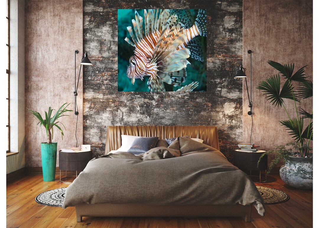 Lionfish - Print; Photograph in Watercolor; Wall Art; Tropical; Ocean ...