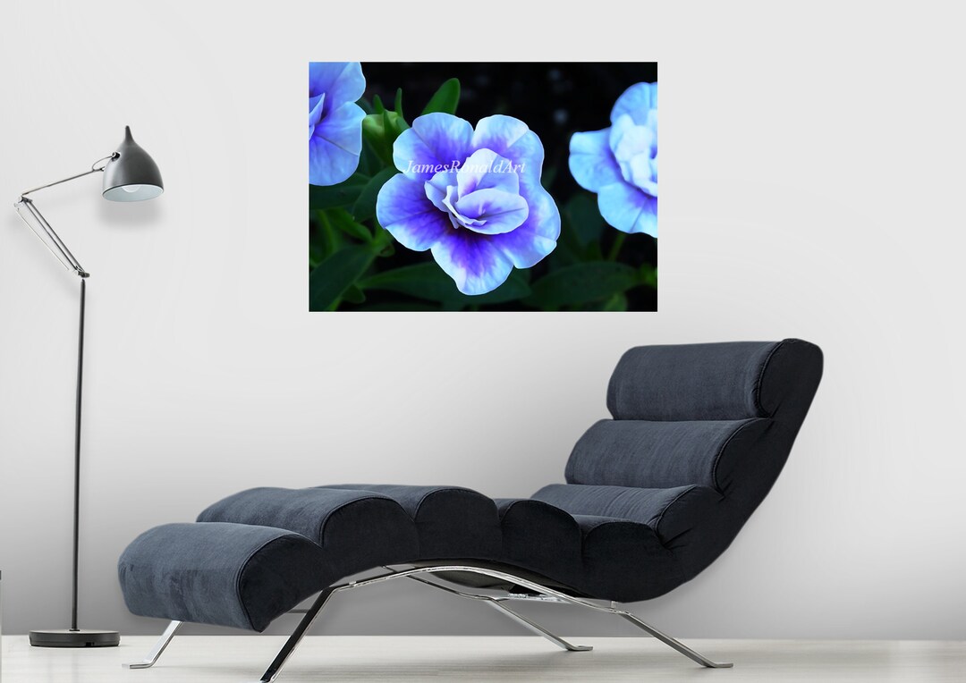 Purple Million Bells - Print; Photograph in Watercolor; Wall Art; Fall ...