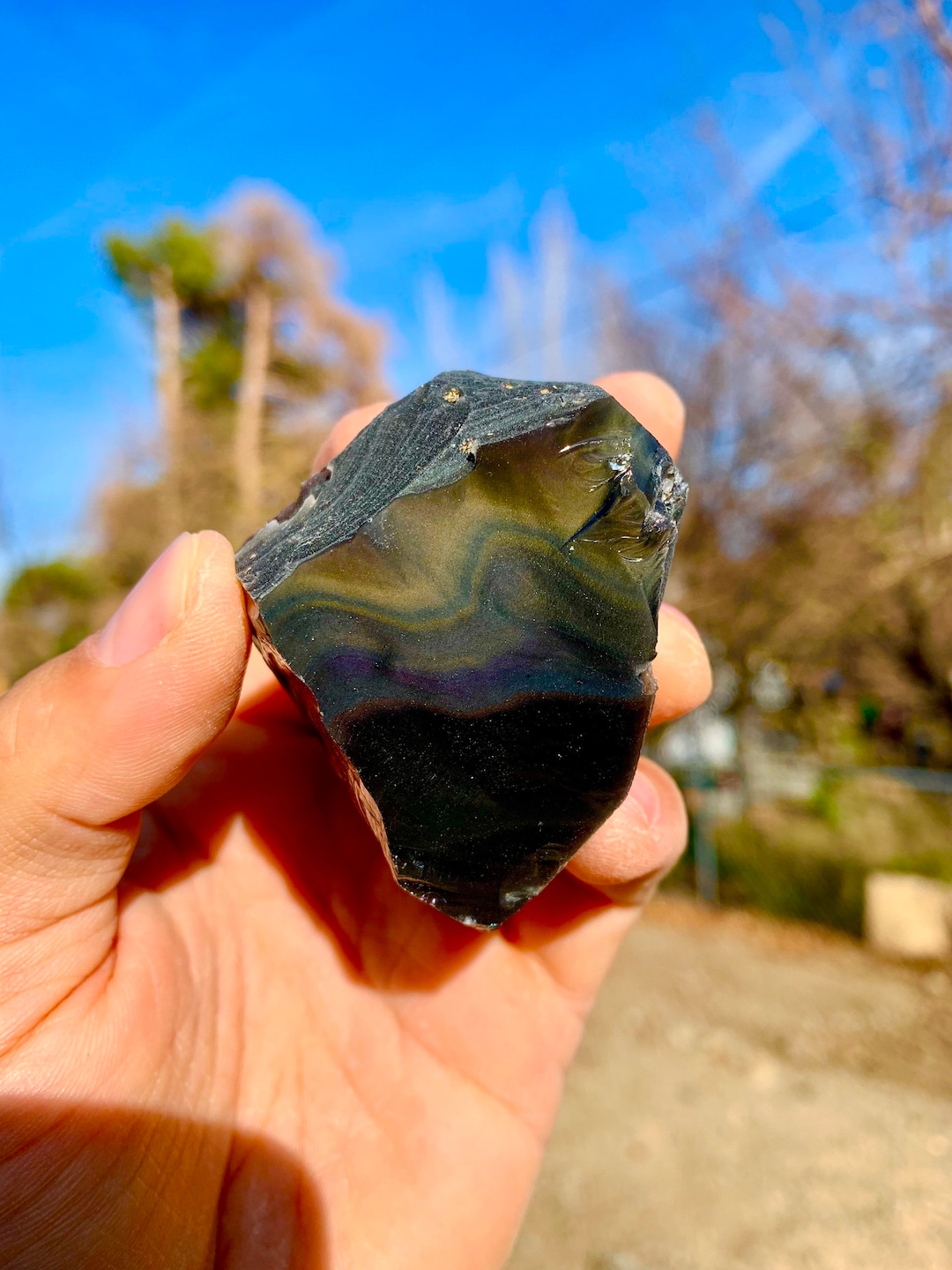 Rainbow Obsidian Volcanic Glass - Etsy