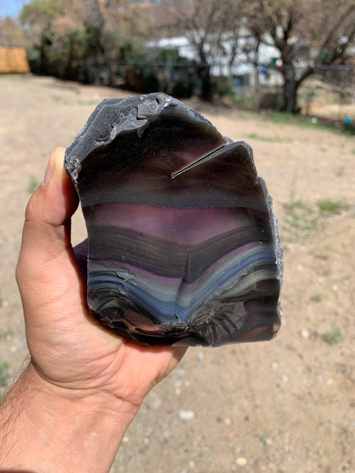 Rainbow Obsidian Volcanic Glass (beautiful!) - Etsy