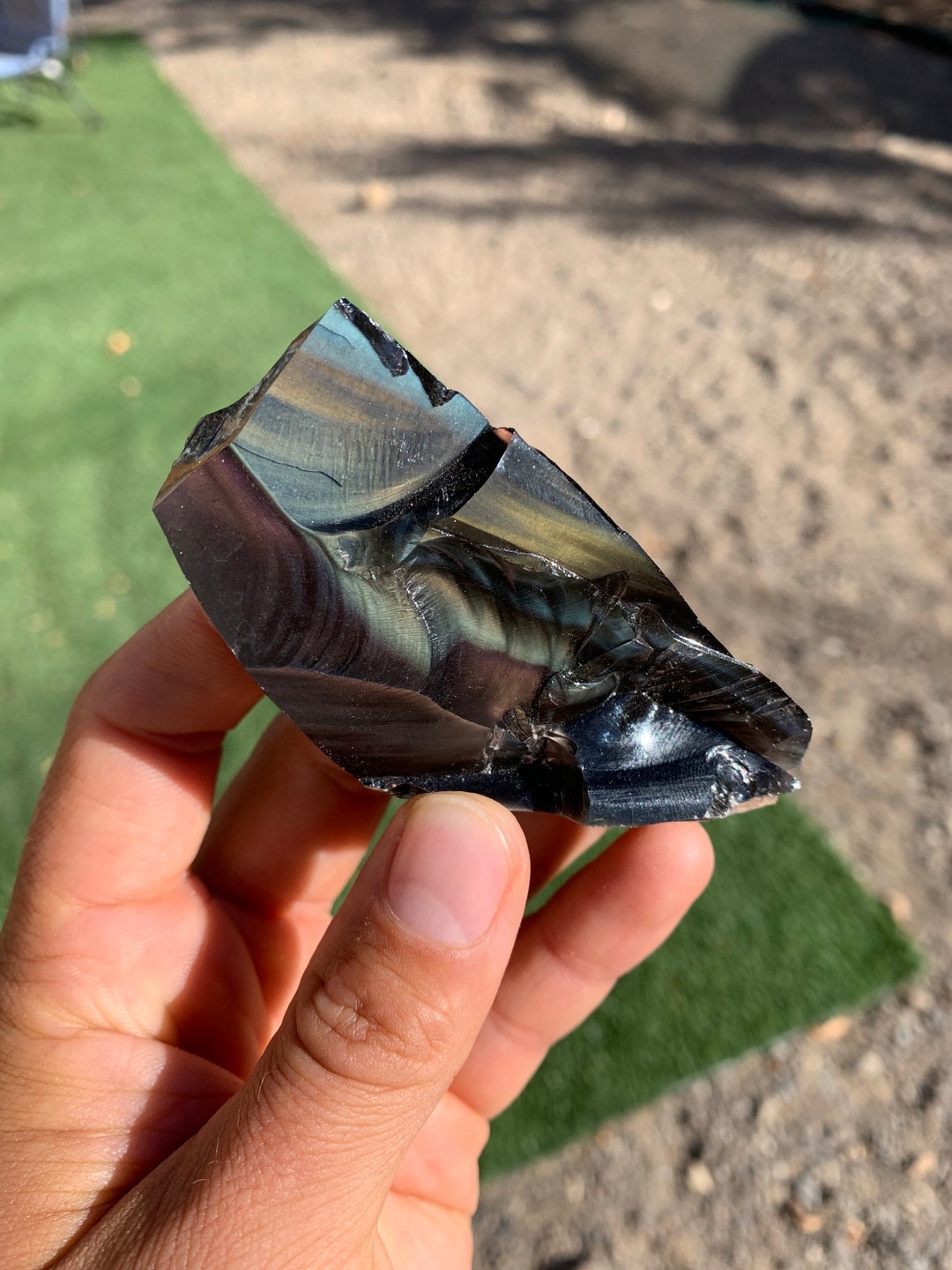 Rainbow Obsidian Volcanic Glass - Etsy