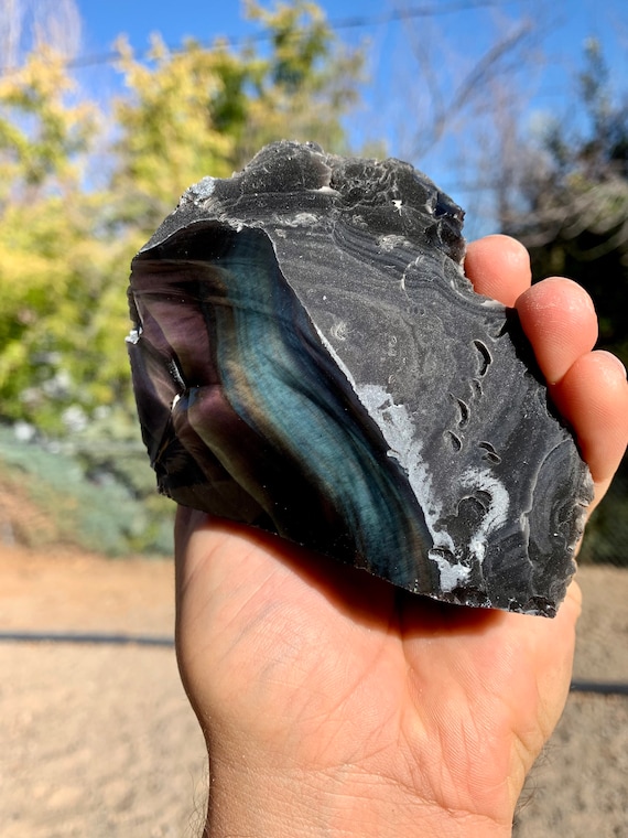 Rainbow Obsidian Volcanic Glass | Etsy