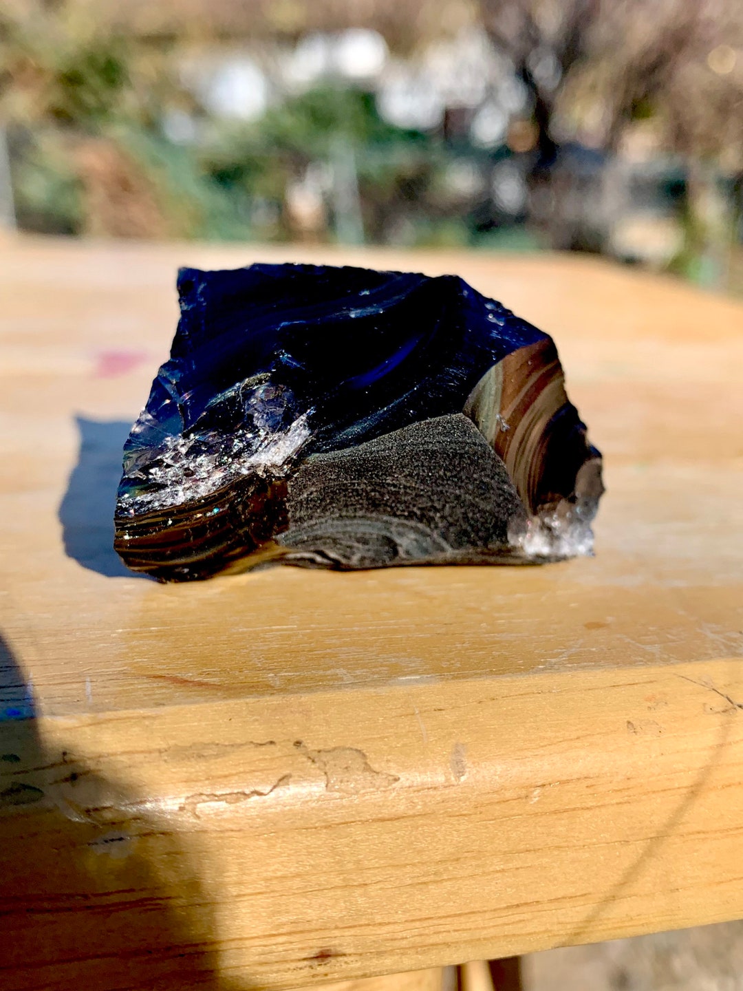 Black Rainbow Obsidian Volcanic Glass - Etsy