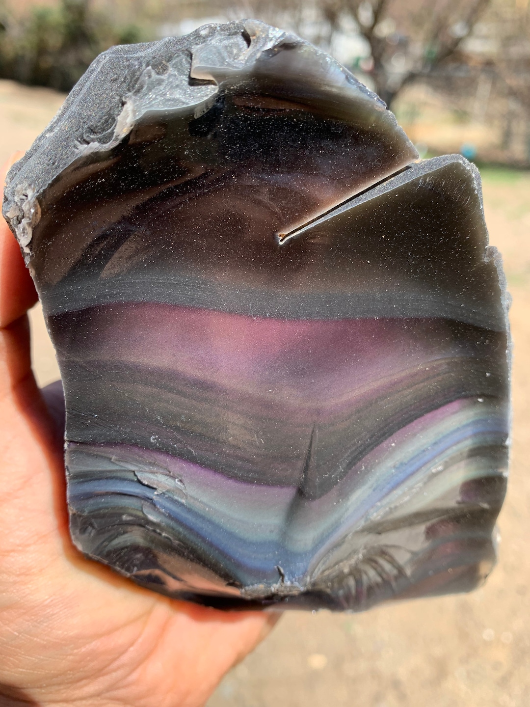 Rainbow Obsidian Volcanic Glass (beautiful!) - Etsy