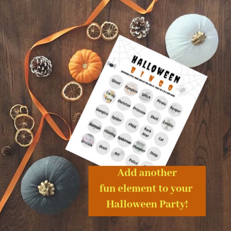 Printable Halloween Bingo Scavenger Hunt Game- Instant Download - Etsy