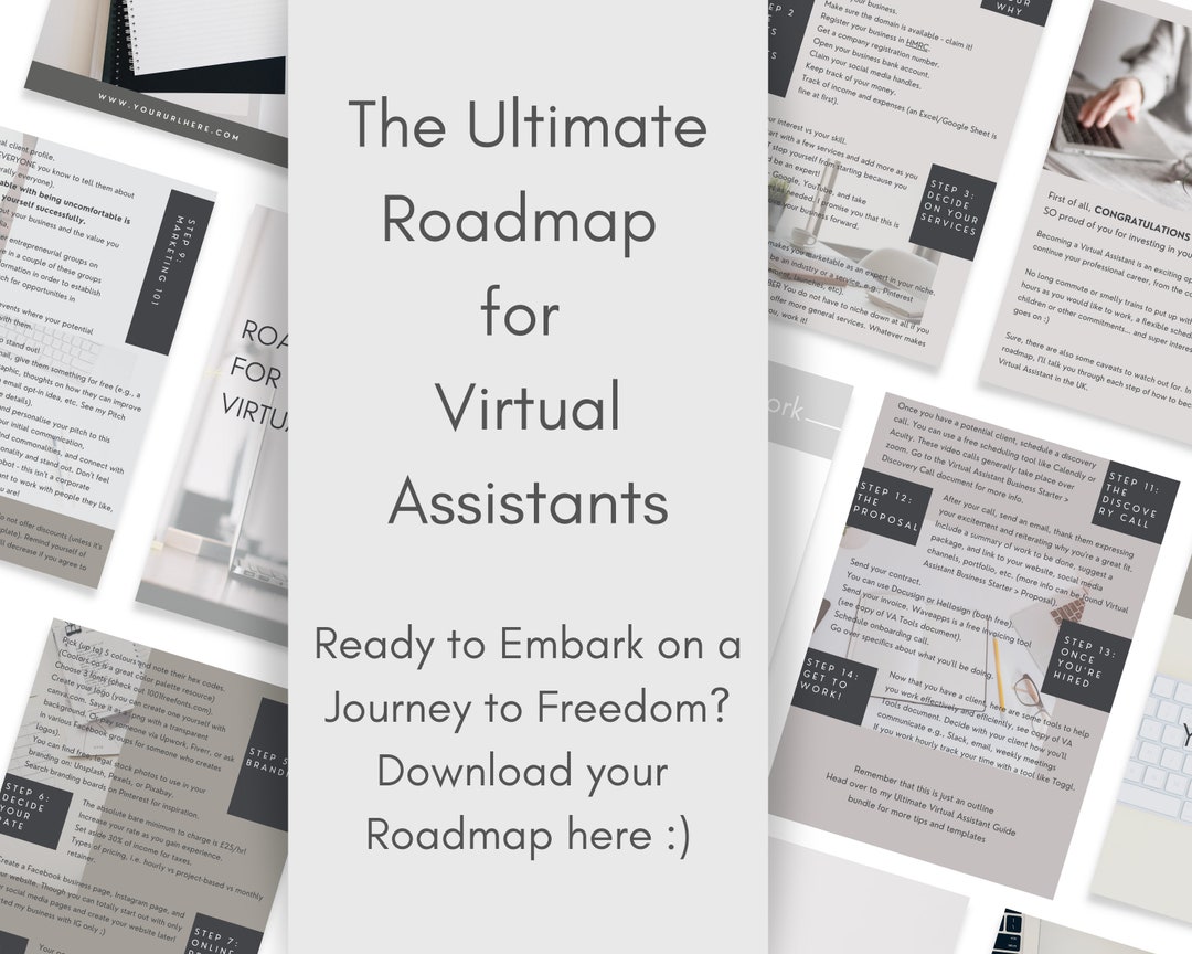Virtual Assistant Roadmap | VA Business Plan | Step by Step Guide for ...