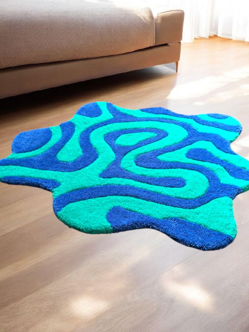 Living Room Carpet Bathroom Abstract Colorful Various Colors Bedside ...