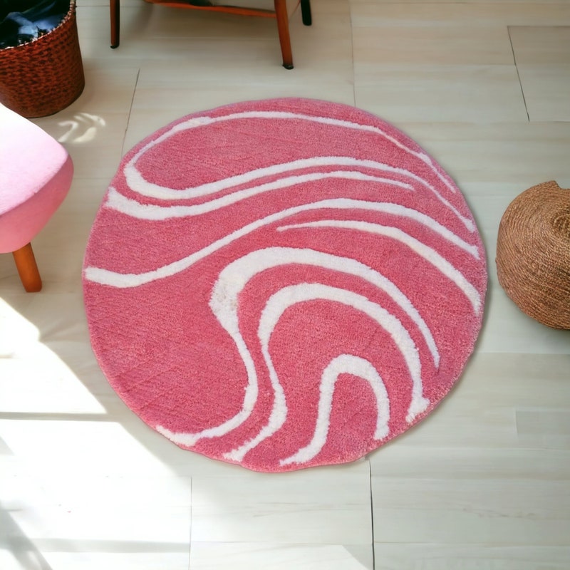 Round Bathroom Rug - Etsy