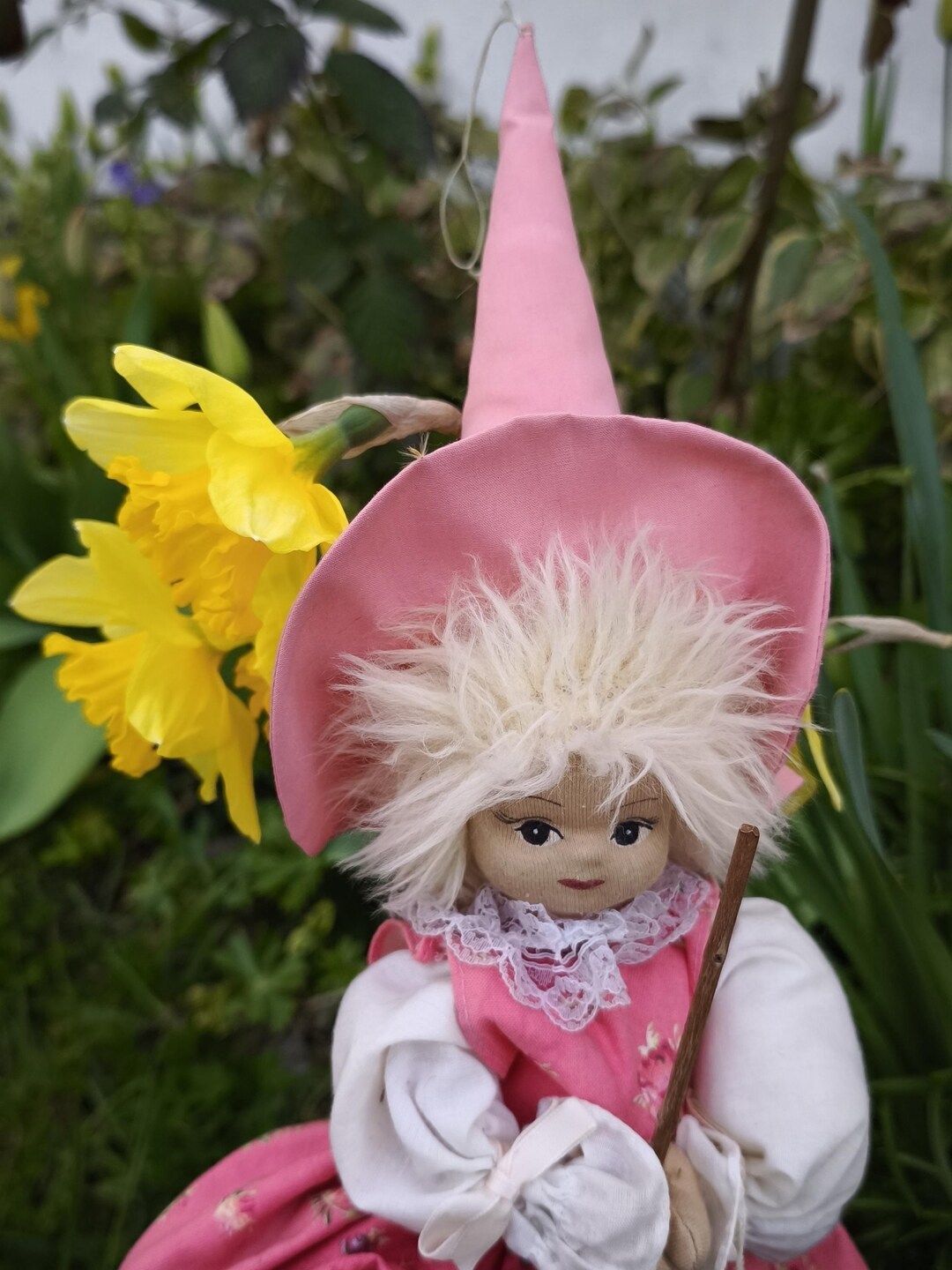 Vintage German Good Luck Kitchen Witch Doll, Fairy, Witch Figurine ...