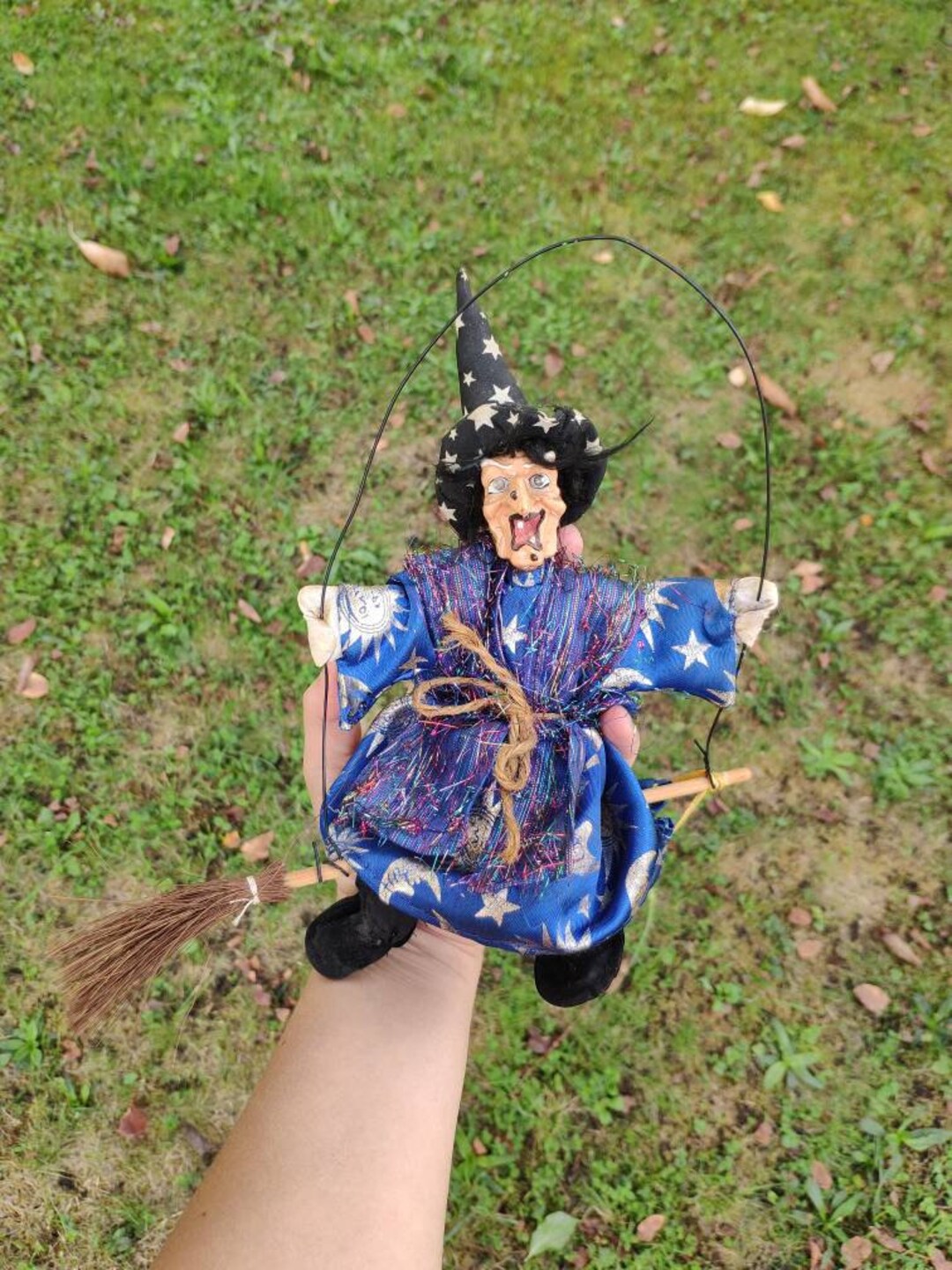 Vintage German Good Luck Kitchen Witch Doll for Hanging With Light and ...
