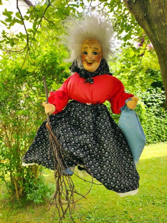 Vintage German Good Luck Kitchen Witch Doll for Hanging Fairy - Etsy