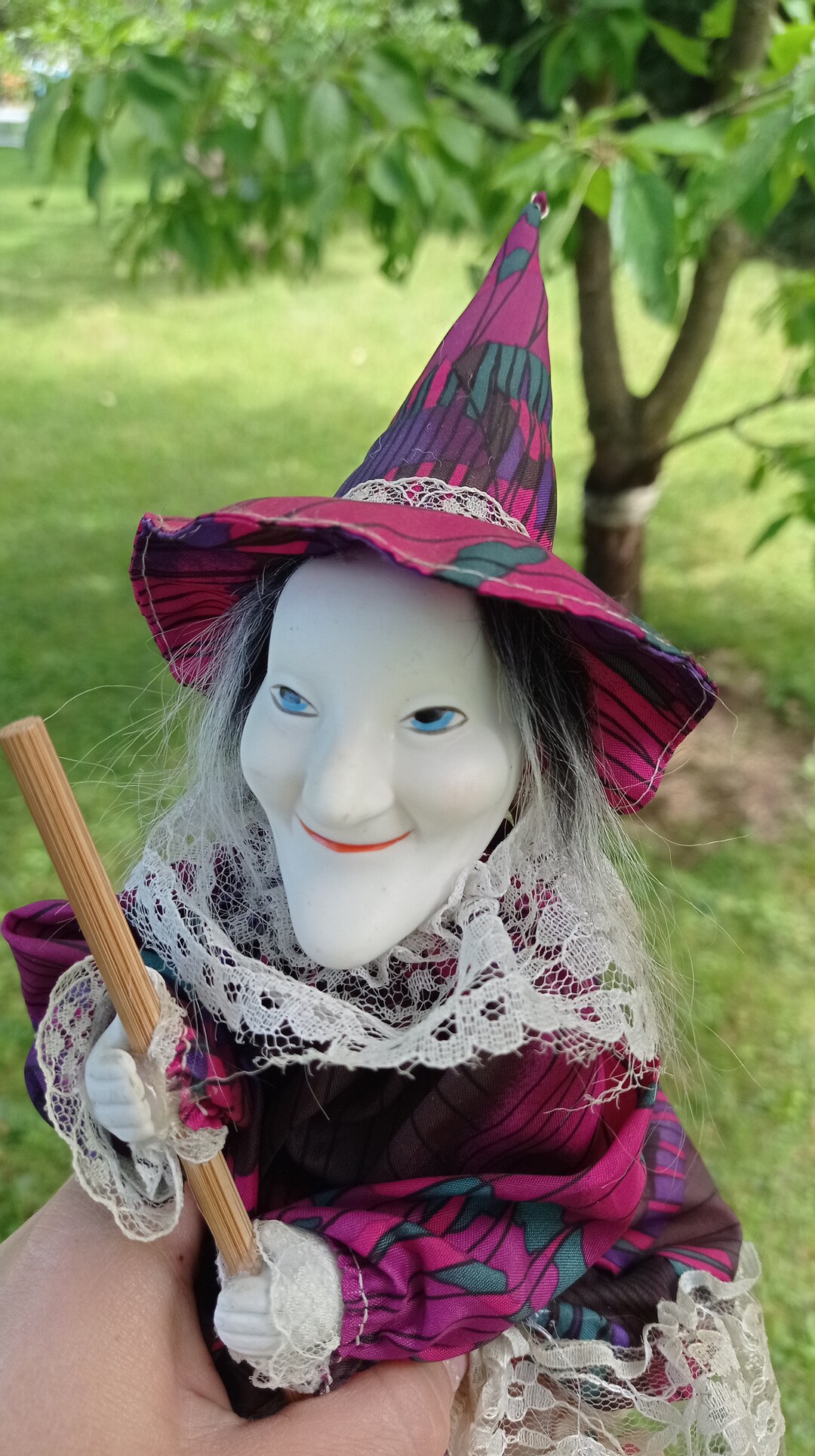 Vintage German Kitchen Witch Doll: Ceramic Head, Textile Body - Etsy