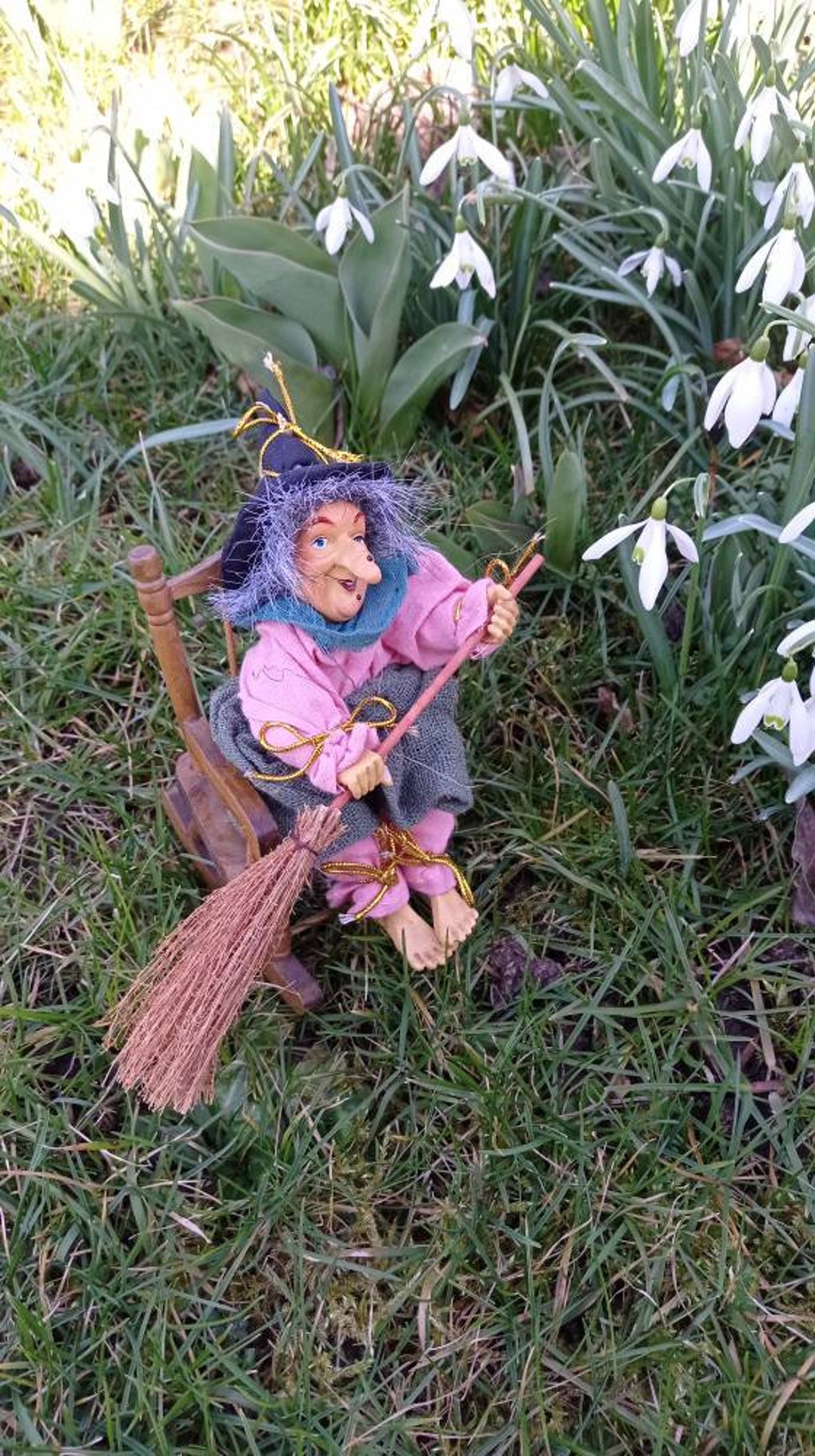 Vintage German Good Luck Kitchen Witch Doll Fairy Witch - Etsy