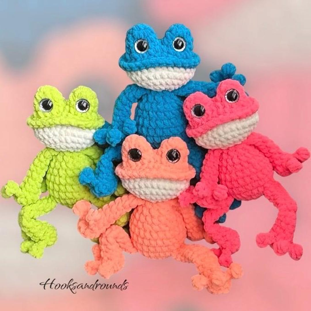 Crochet Frog, Plush Froggie, Crocheted Animals, Frog Lovers Gift ...